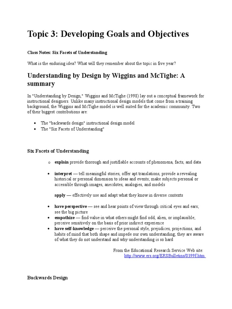 6 Facets of Understanding | PDF | Educational Assessment | Pedagogy
