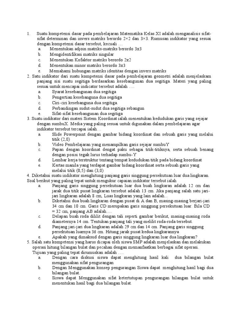 Soal Teacher Math | PDF