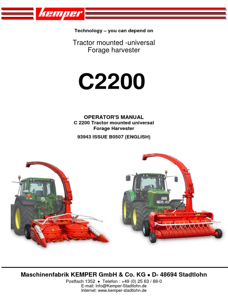 Tractor Mounted - Universal Forage Harvester: Technology - You Can ...