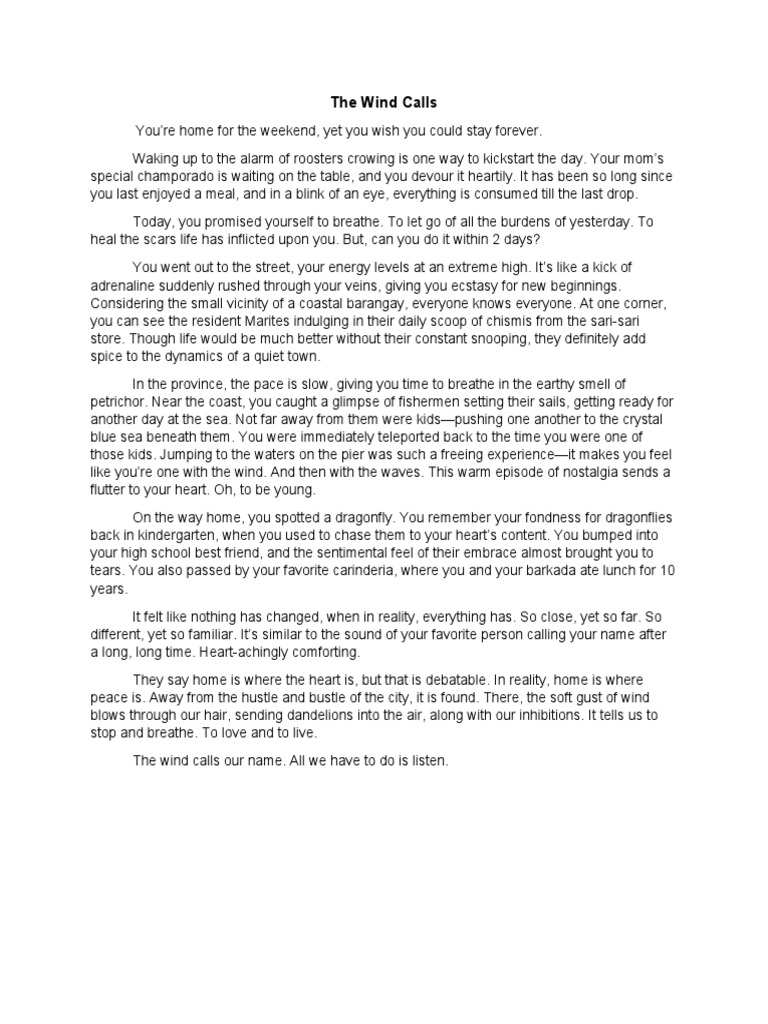 The Wind Calls | PDF