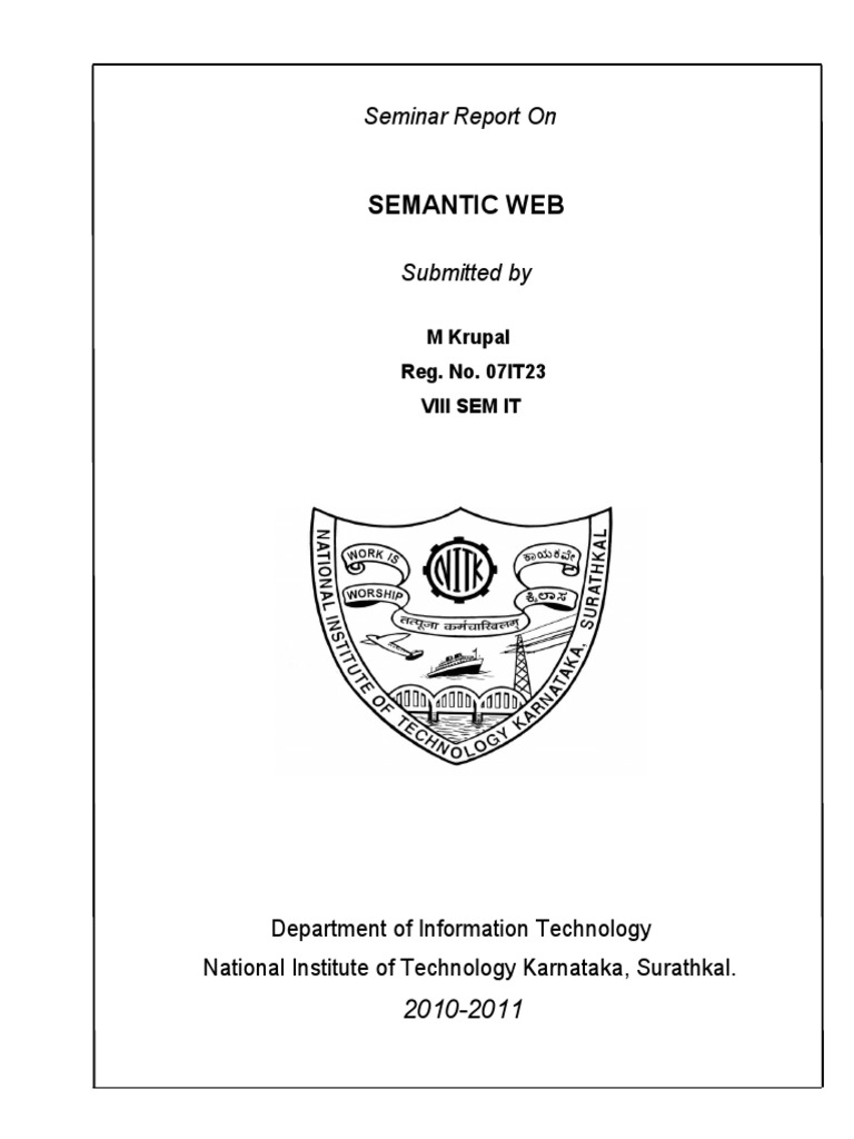 Semantic Web Report | PDF | Uniform Resource Identifier | Resource Description Framework
