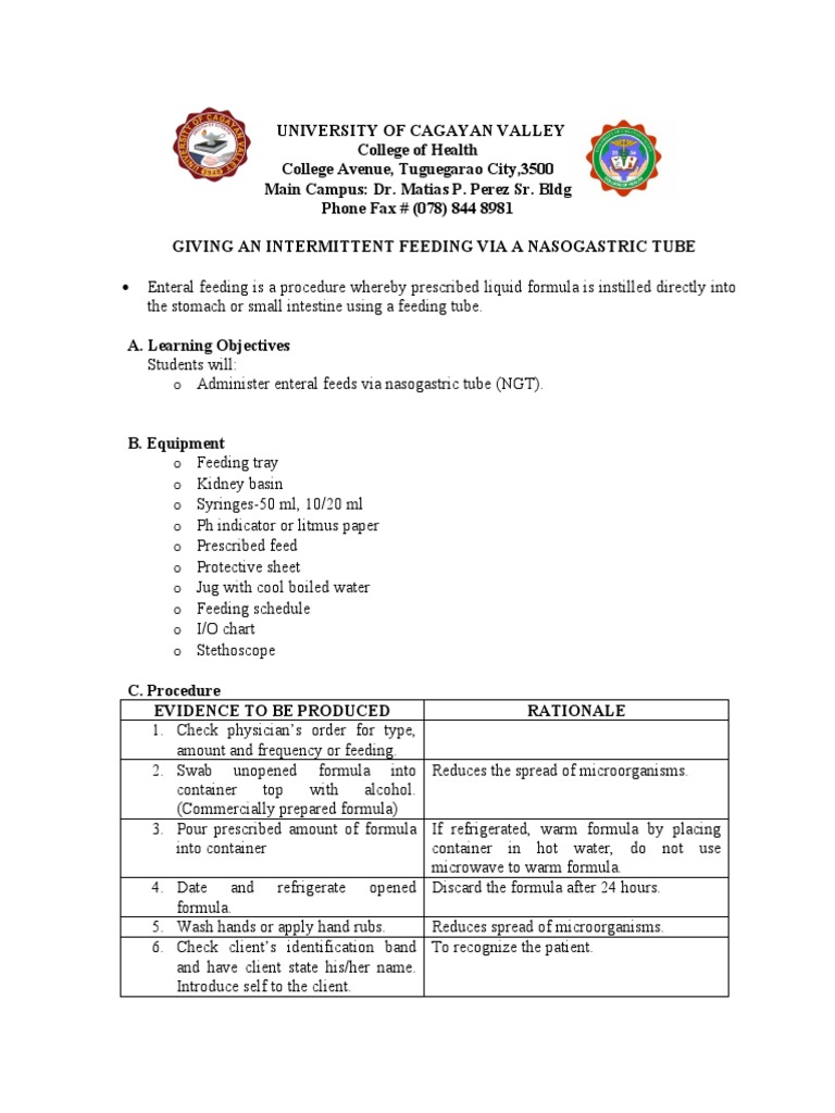 NGT and Colostomy Care Checklist | PDF | Syringe | Hand Washing