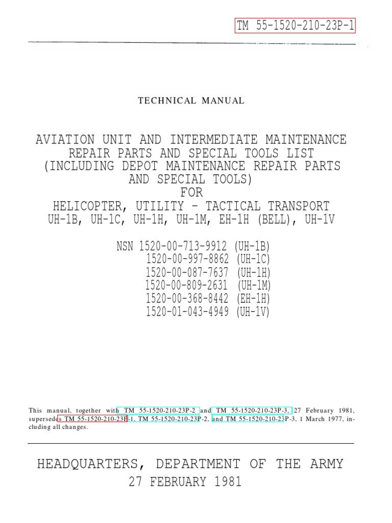 Technical Manual | PDF | Bell Uh 1 Iroquois | Military Forces