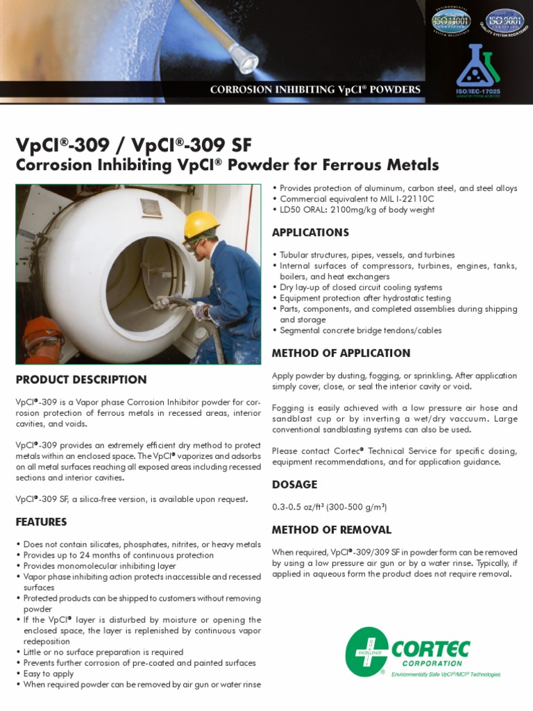 Vpci - 309 / Vpci - 309 SF: Corrosion Inhibiting Vpci Powder For ...