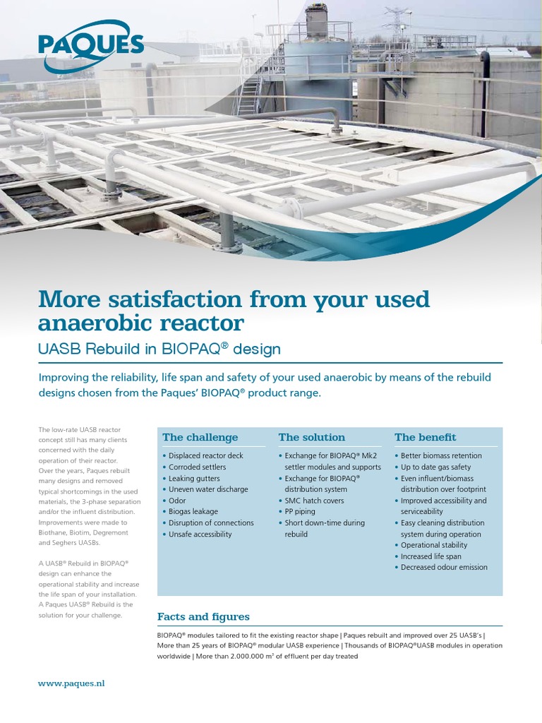 More Satisfaction From Your Used Anaerobic Reactor: UASB Rebuild in BIOPAQ Design | PDF | Biogas ...
