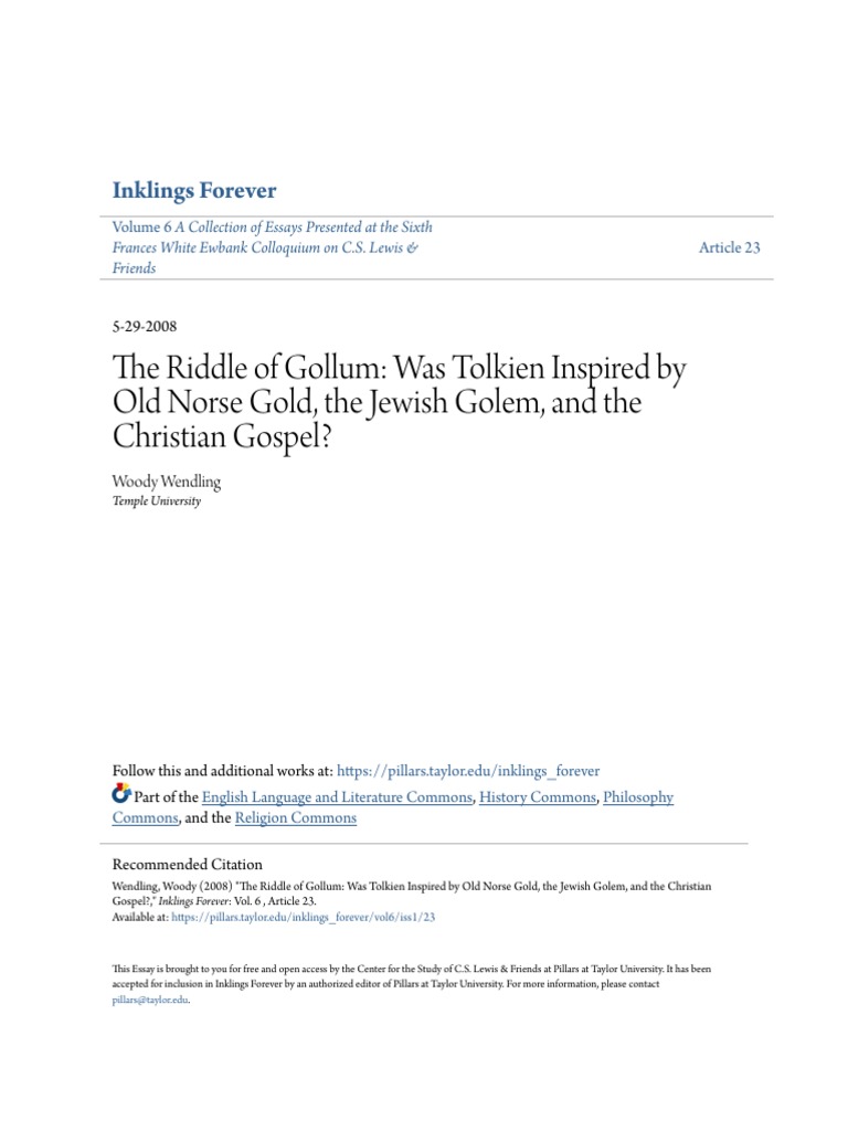 The Riddle of Gollum | PDF | The Lord Of The Rings | The Hobbit