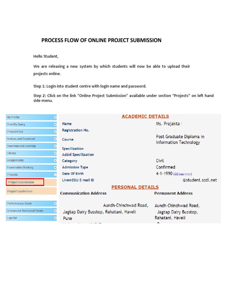 Online Project Submission Guide | PDF | Career & Growth | Computers