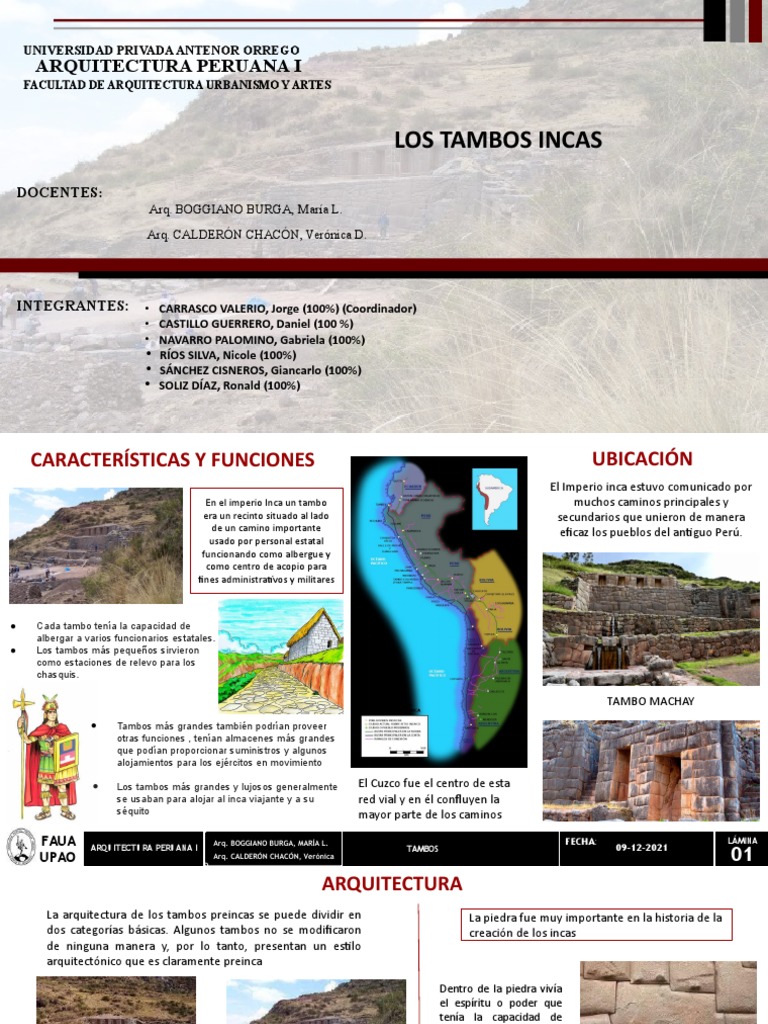 Funciones y arquitectura de los tambos incas | PDF | Imperio Inca | Perú