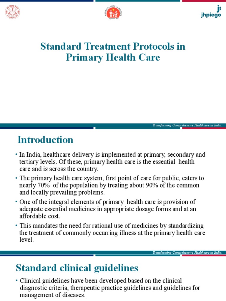 Standard Treatment Protocols in Primary Health Care: Transforming ...
