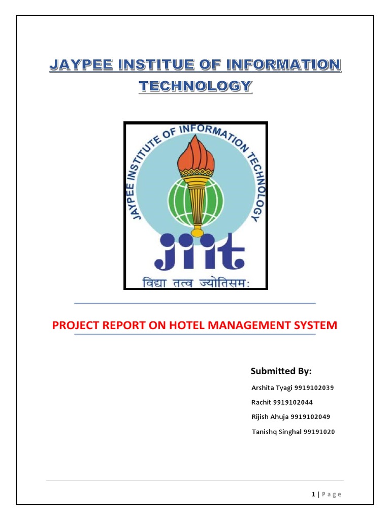 Hotel Management System Minor Project | PDF | Software | C++