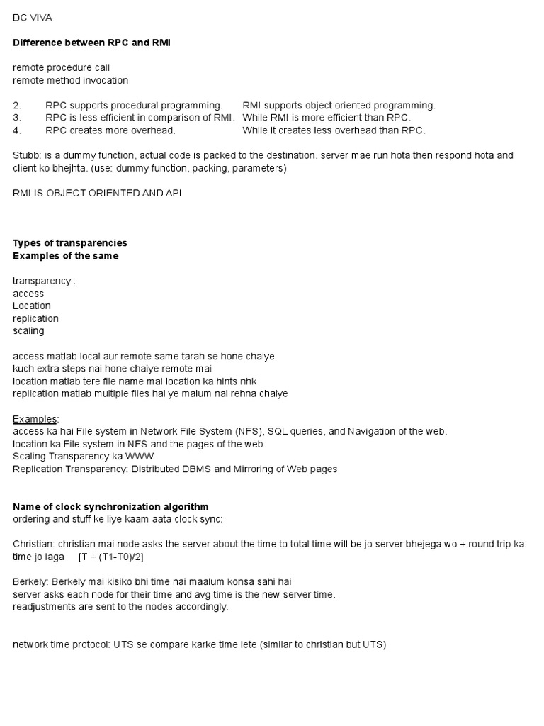 Difference Between RPC and RMI | PDF | Data | Network Architecture