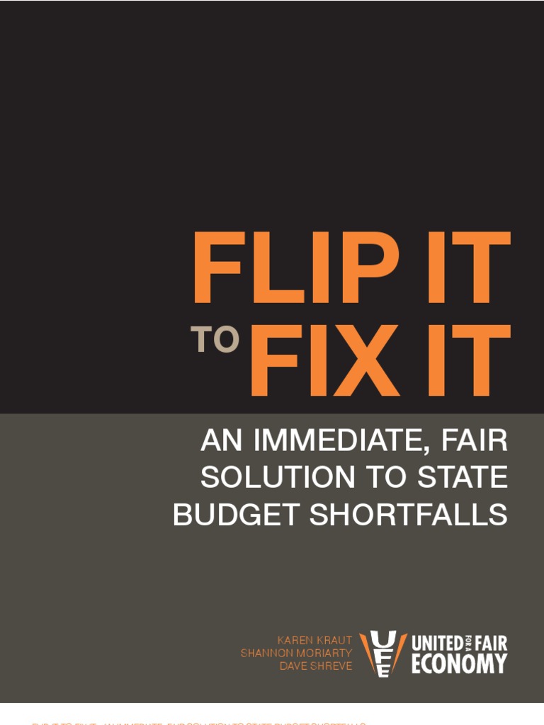 Flip It To Fix It Report | PDF | Income Tax In The United States ...