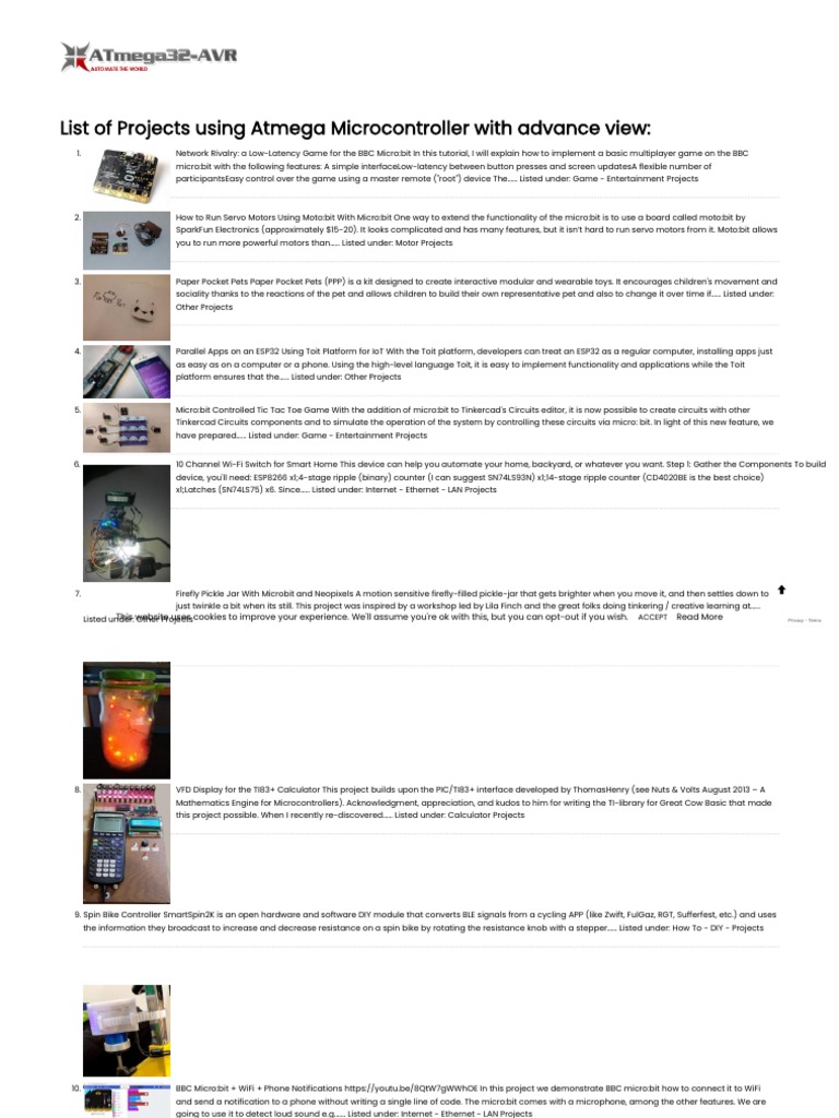 Advanced View of Atmega Microcontroller Projects List ATMega32 AVR ...
