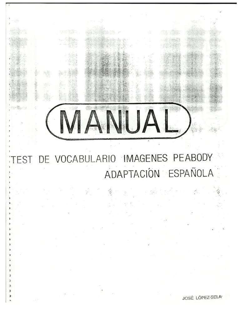 Manual Del Test de Peabody Gratis | PDF