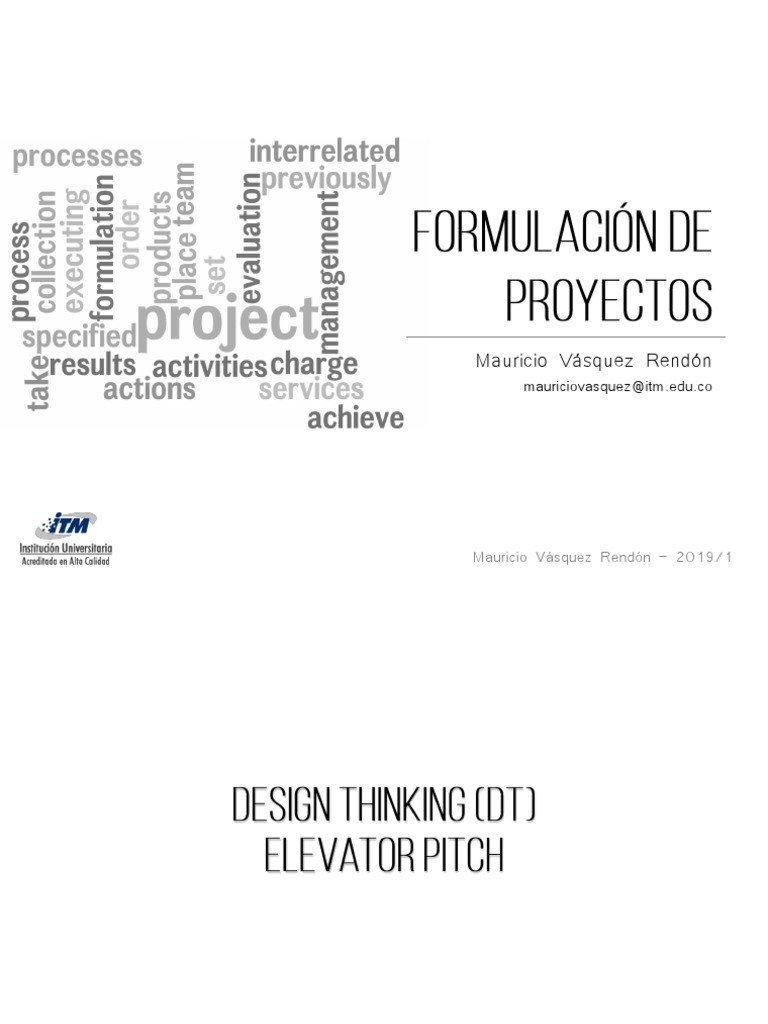Clase 6. Design Thinking y Elevator Pitch | PDF | Diseño | El ...