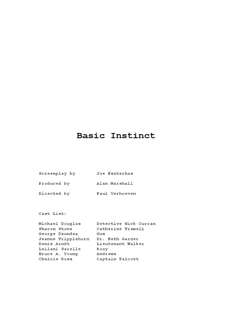 Basic Instinct | PDF