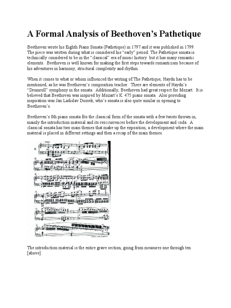 A Formal Analysis of Beethoven | PDF | Musical Compositions | Musical Forms