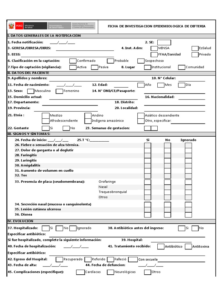 Ficha Difteria | PDF | Enfermedades y trastornos | Microbiología