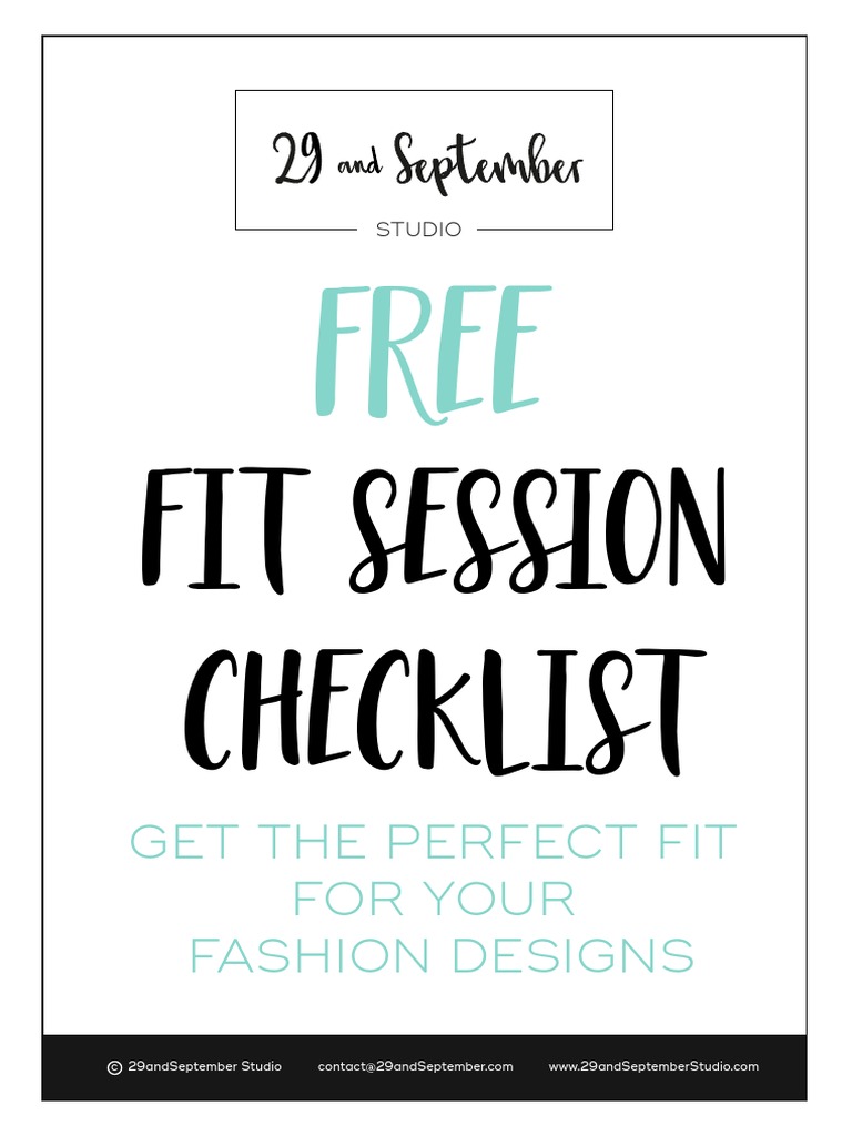 Fit Session Checklist: Get The Perfect Fit For Your Fashion Designs ...