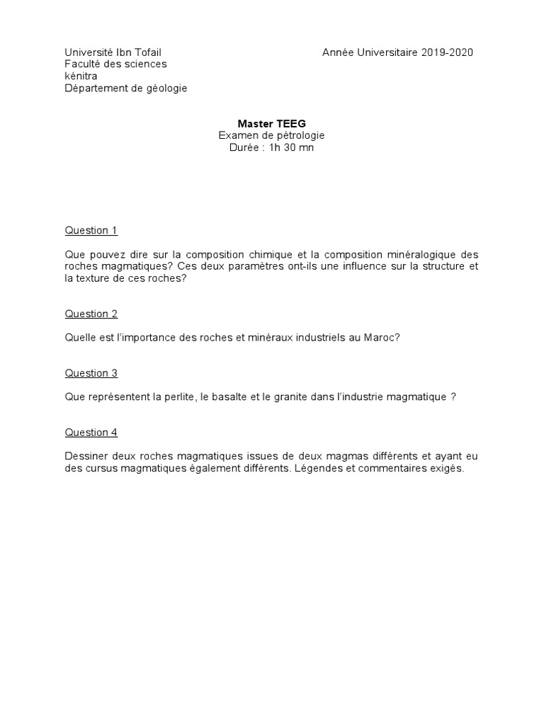 Examen Master 19-20 | PDF