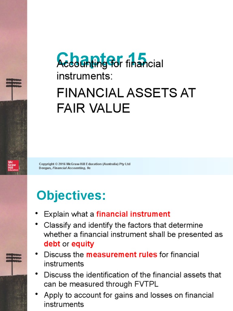 Financial Assets at Fair Value: Accounting For Financial Instruments ...