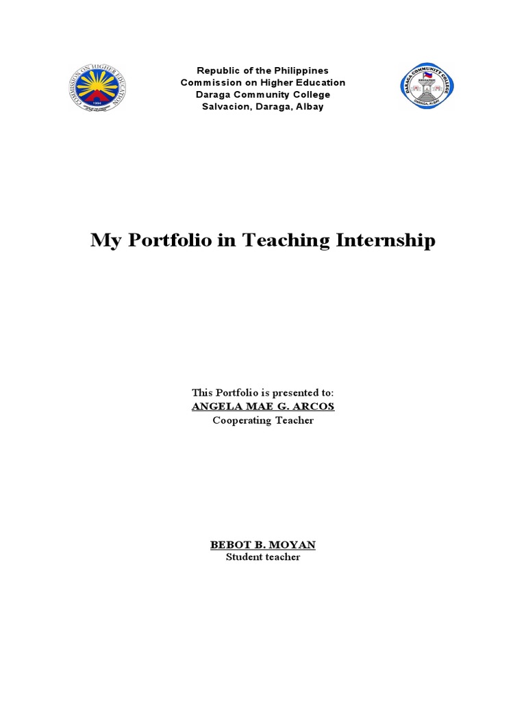 My Portfolio in Teaching Internship | Download Free PDF | Teachers ...