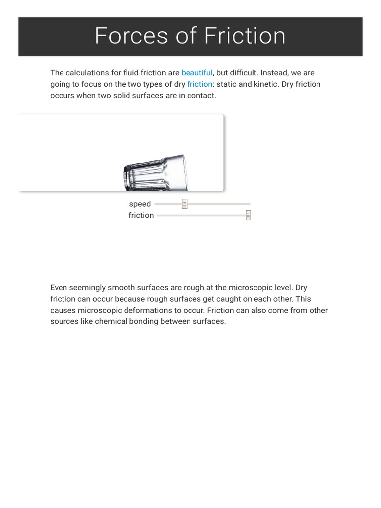 Forces of Friction | PDF | Friction | Force
