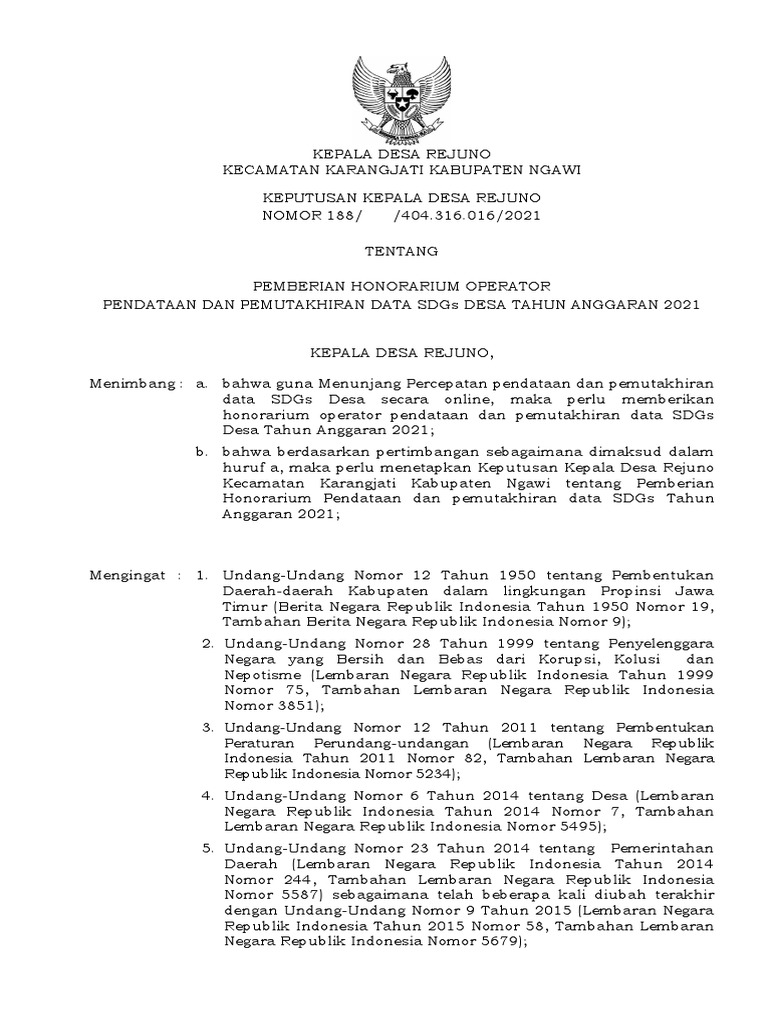 SK OPERATOR SDGs DESA | PDF