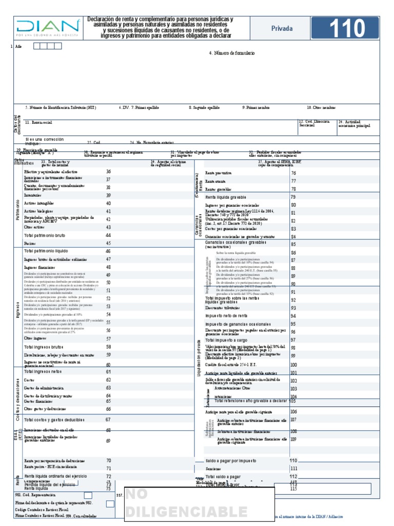 Formulario 110 2022 | PDF | Impuestos | Impuesto sobre la renta