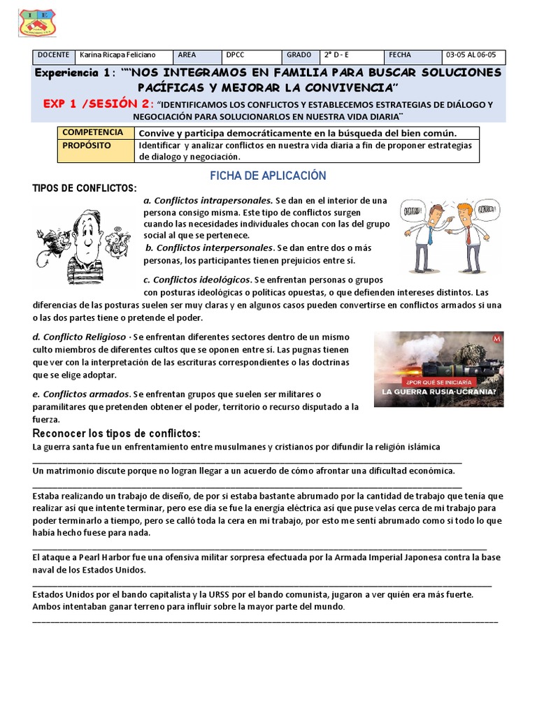 Ficha de DPCC Eda 1 - Sem 2 | PDF | Negociación | Mediación