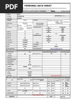 PERSONAL DATA SHEET PDS Editable | PDF | Government