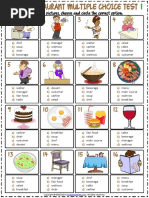 70 Food and Beverage (F&B) Service Multiple Choice Questions and ...