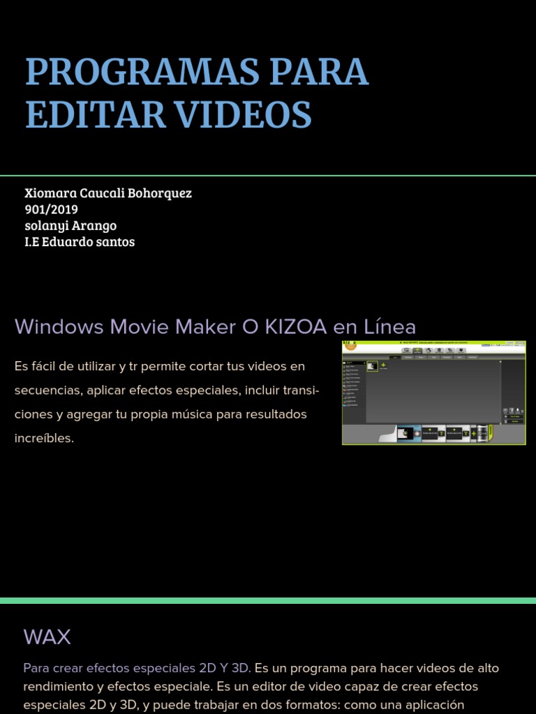 Programas para Editar Videos | Descargar gratis PDF | Mac OS ...