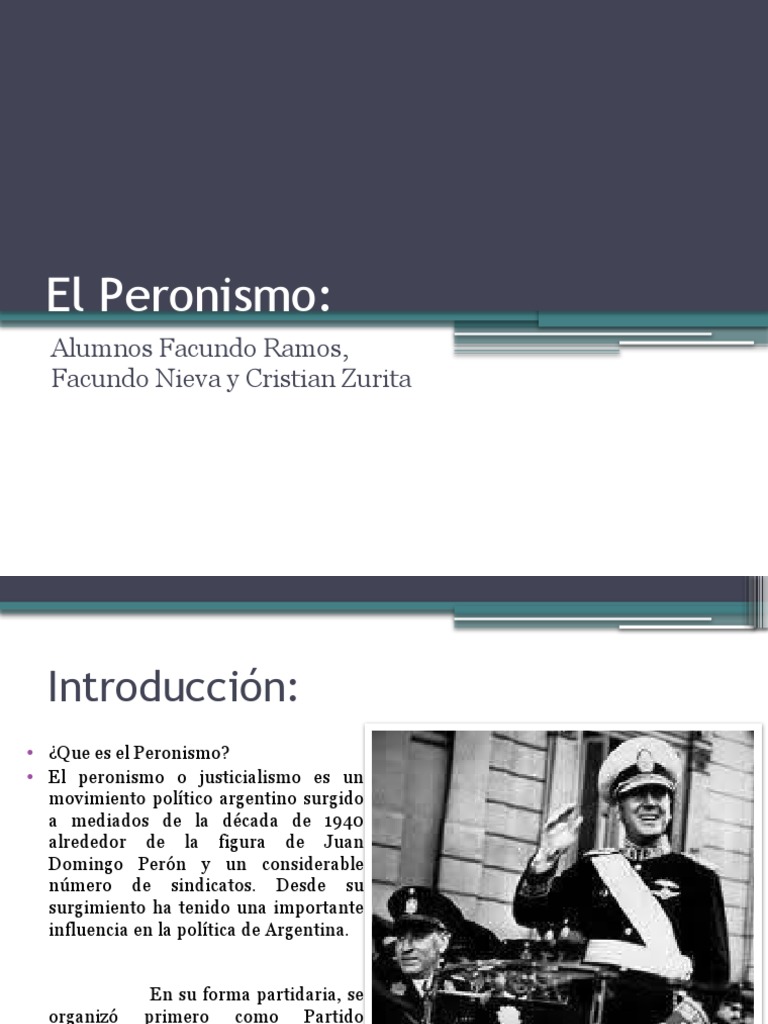 El Peronismo Exposicion | PDF | Argentina