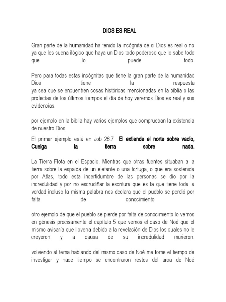 Dios Es Real | PDF | Dios | Biblia