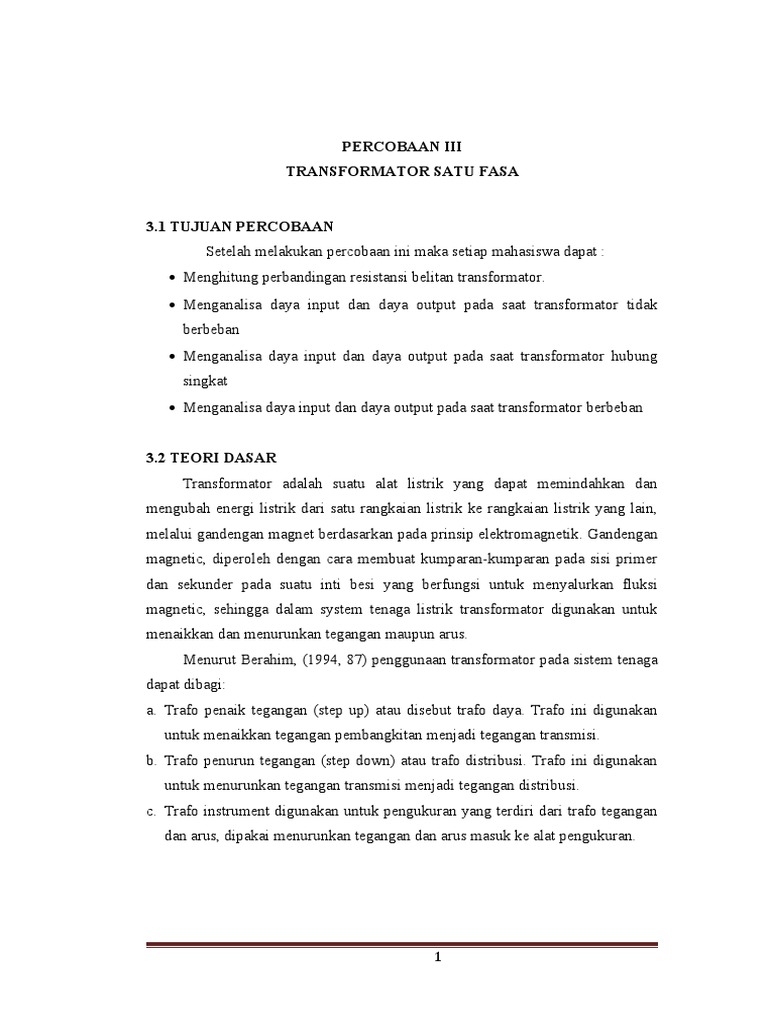 ETS Transformator 1 | PDF | Metode & Bahan Ajar | Sains & Matematika