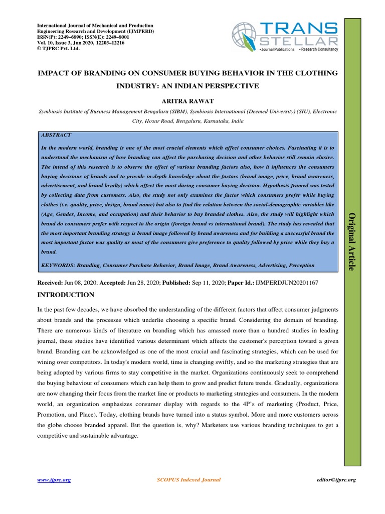 Effect of Branding On Consumer Buying Behaviour | PDF | Brand | Behavior