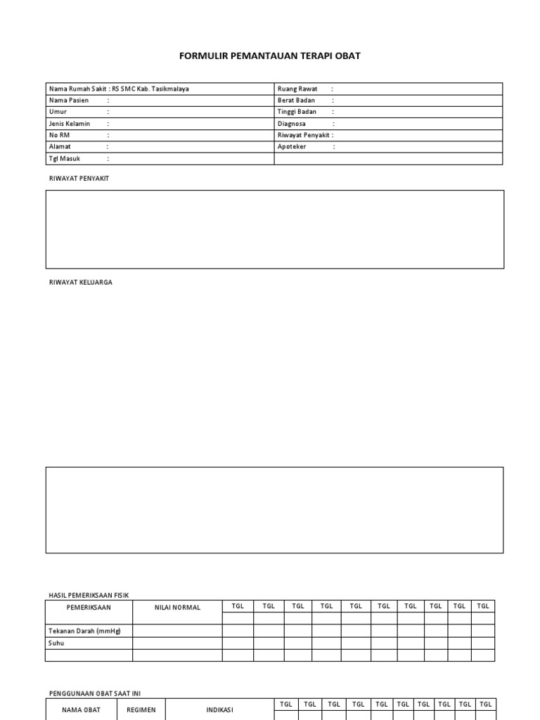 Formulir Pto Kosong | PDF