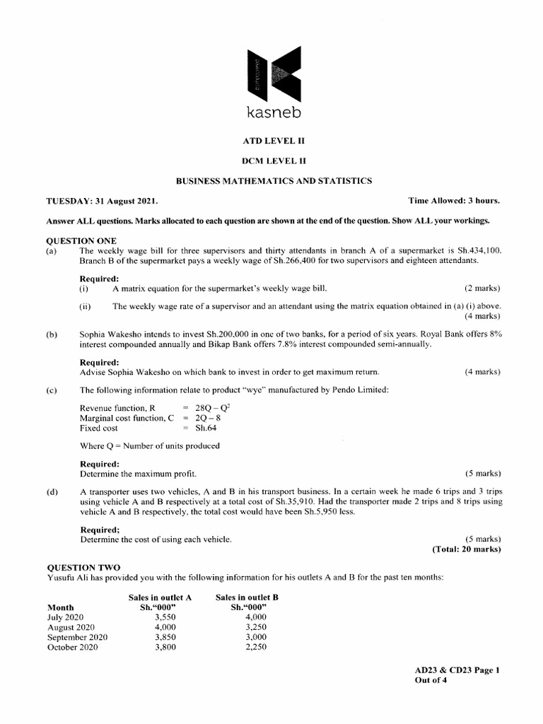 Business Mathematics | PDF