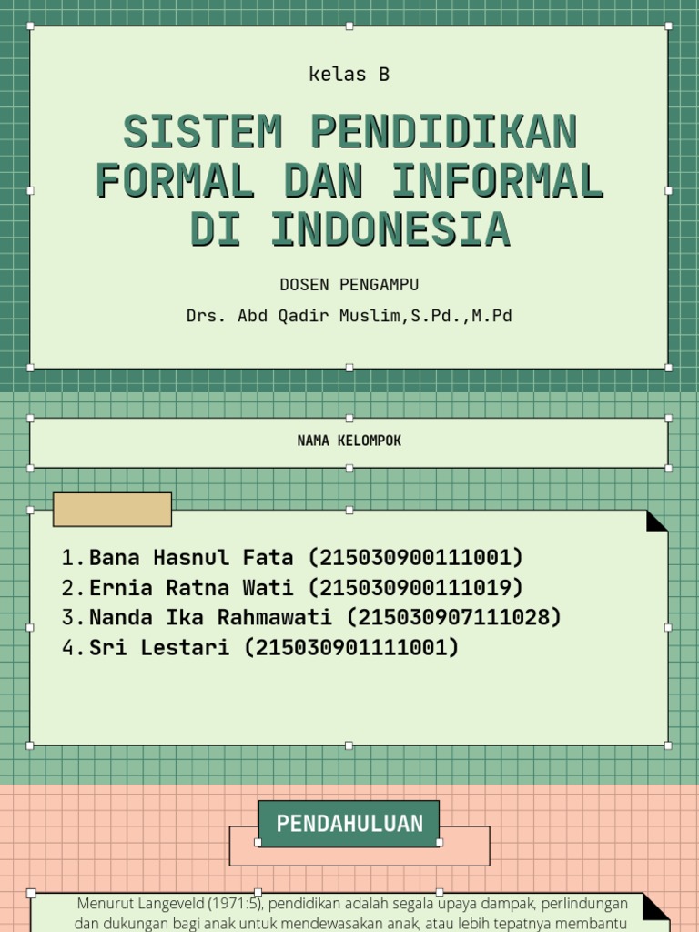 Pendidikan Formal Dan Informal | PDF