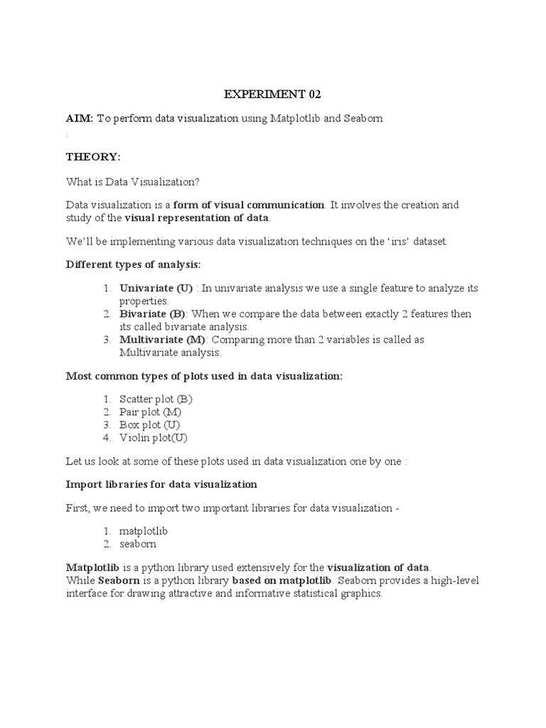 Data Visualization with Matplotlib & Seaborn | PDF