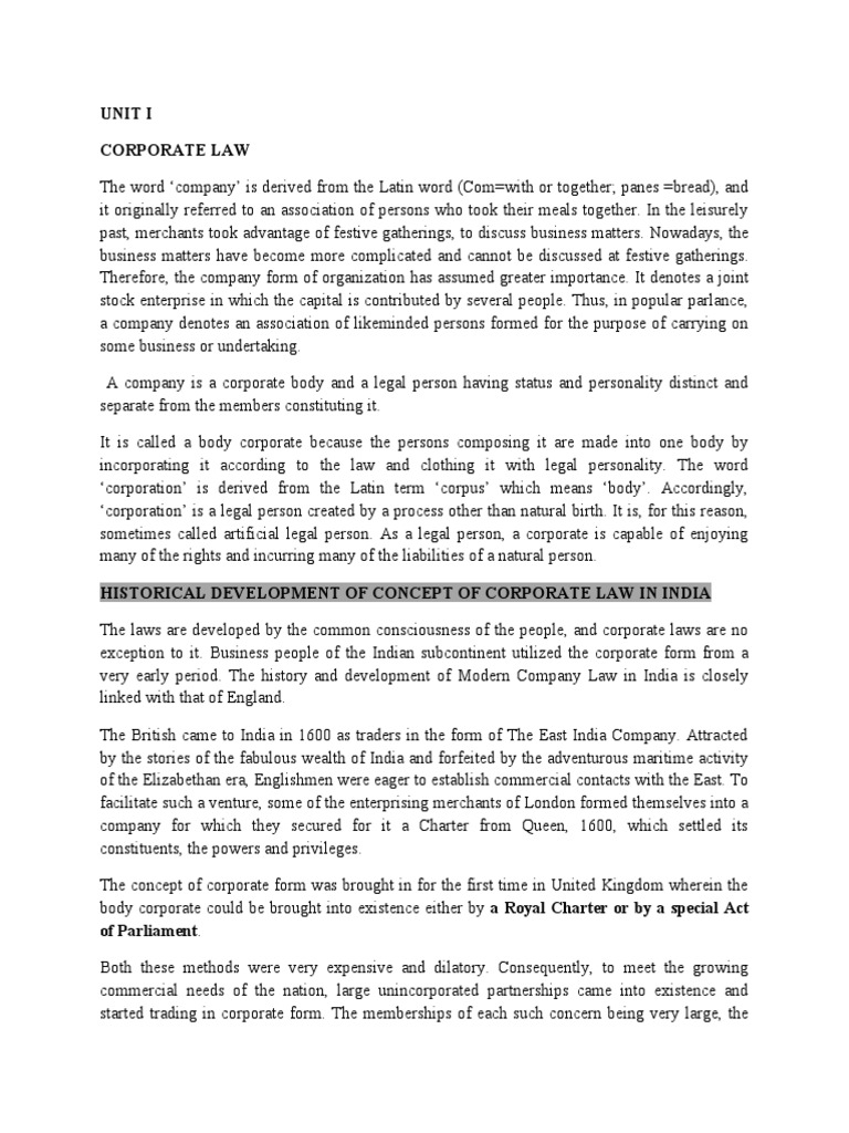 Unit 1 | PDF | Partnership | Corporations