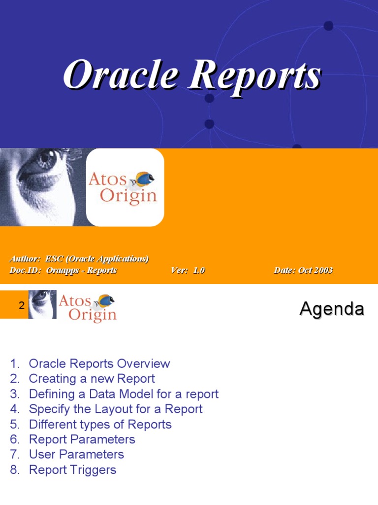 Oracle Reports | PDF | Pl/Sql | Databases
