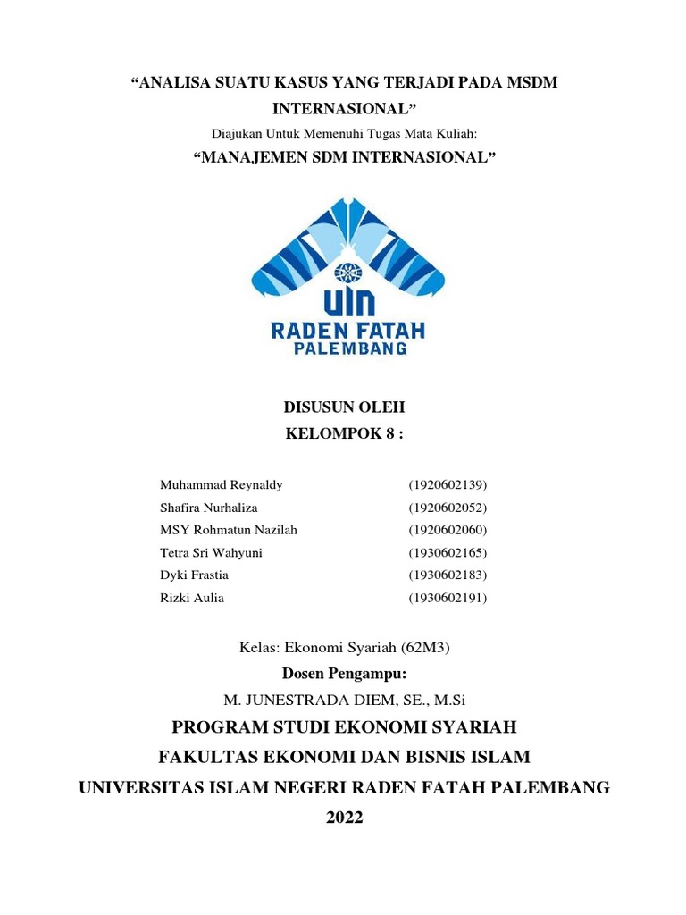 Kelompok 8 Manajemen SDM Internasional Uts | PDF
