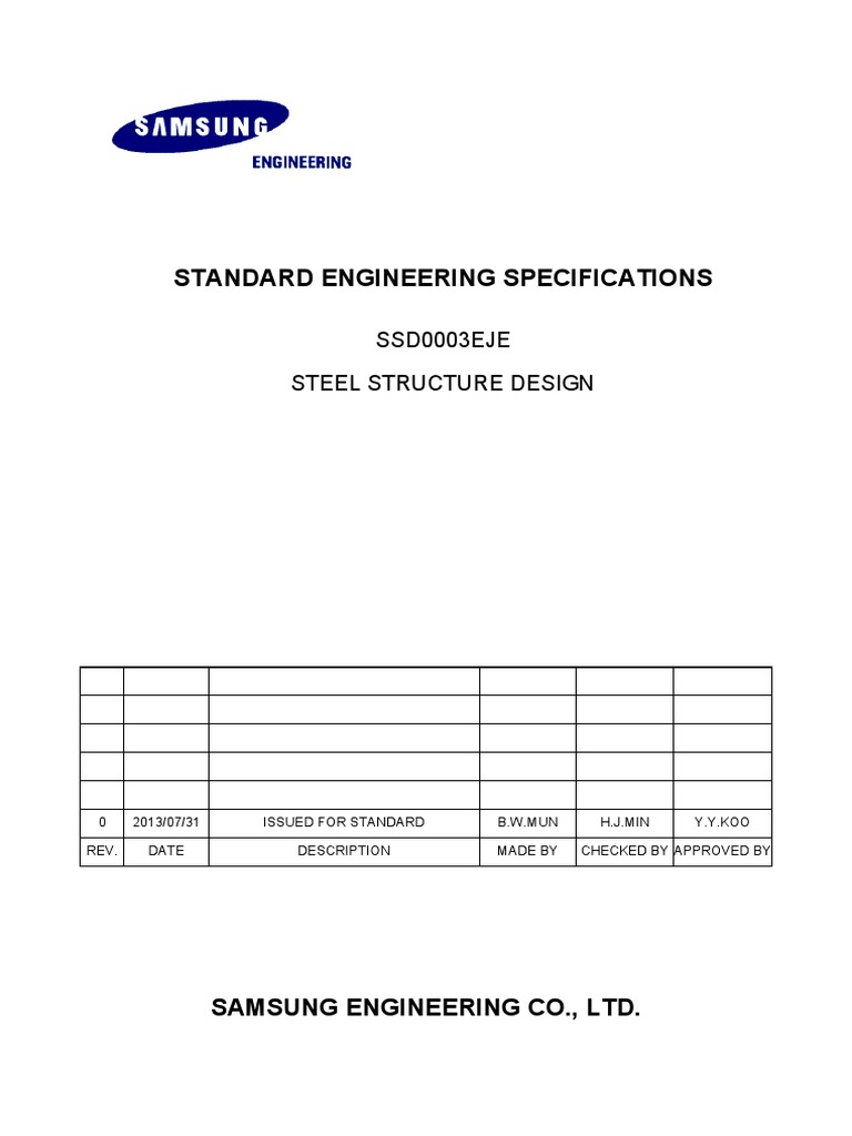 Steel Structure Design Specifications | PDF | Stairs | Applied And ...