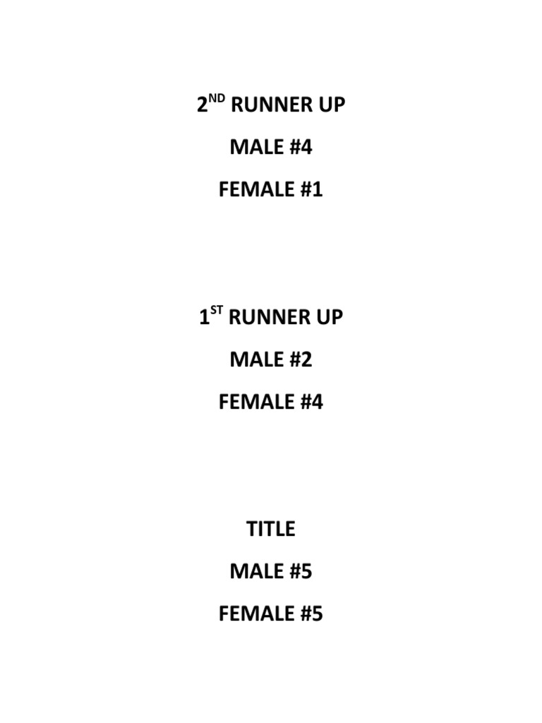 2nd Runner Up | PDF