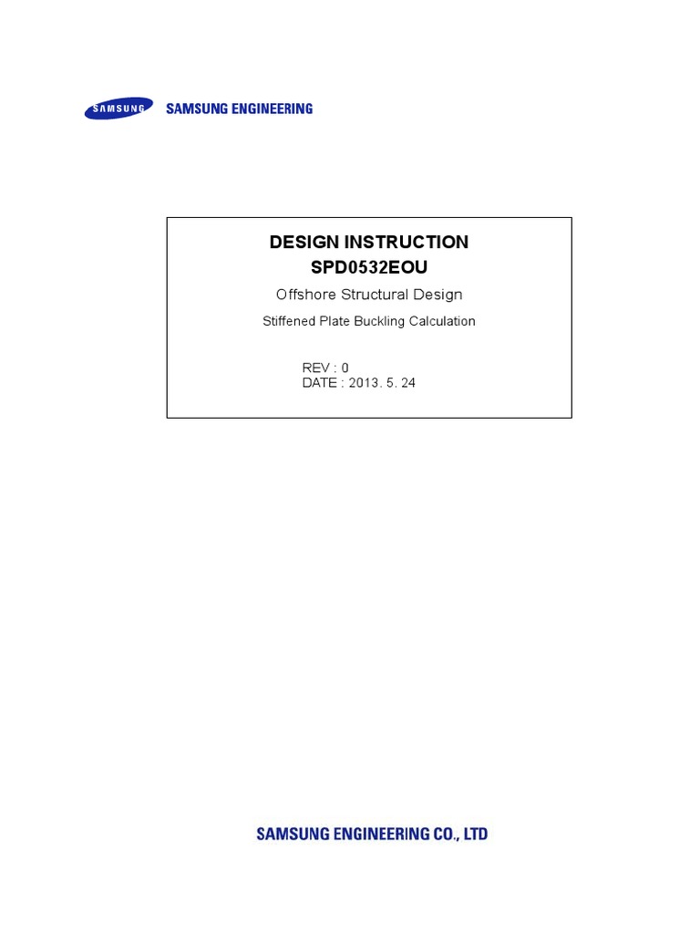 Stiffened Plate Buckling Analysis Guide | PDF | Buckling | Young's Modulus