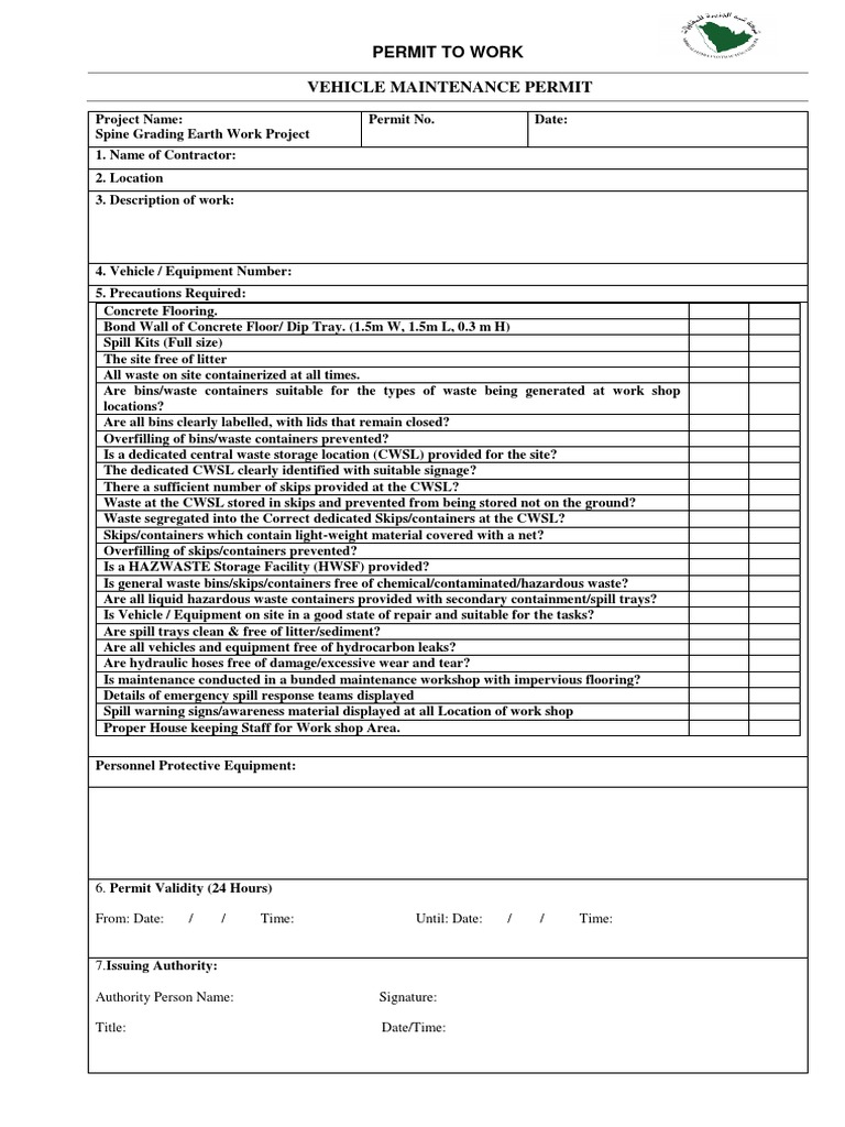 Vehicle Maintenance Permit | PDF | Pollution