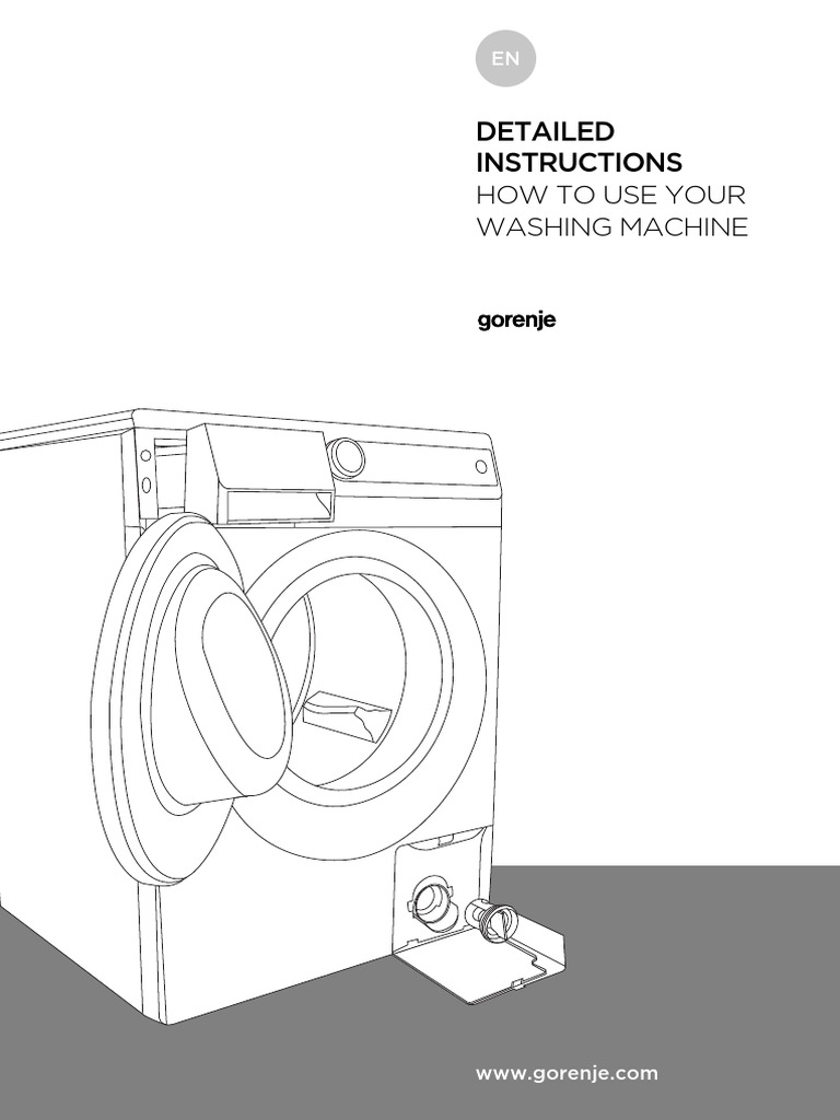 8Kg Front Load Gorenje Washing Machine W8844H User Manual | PDF ...