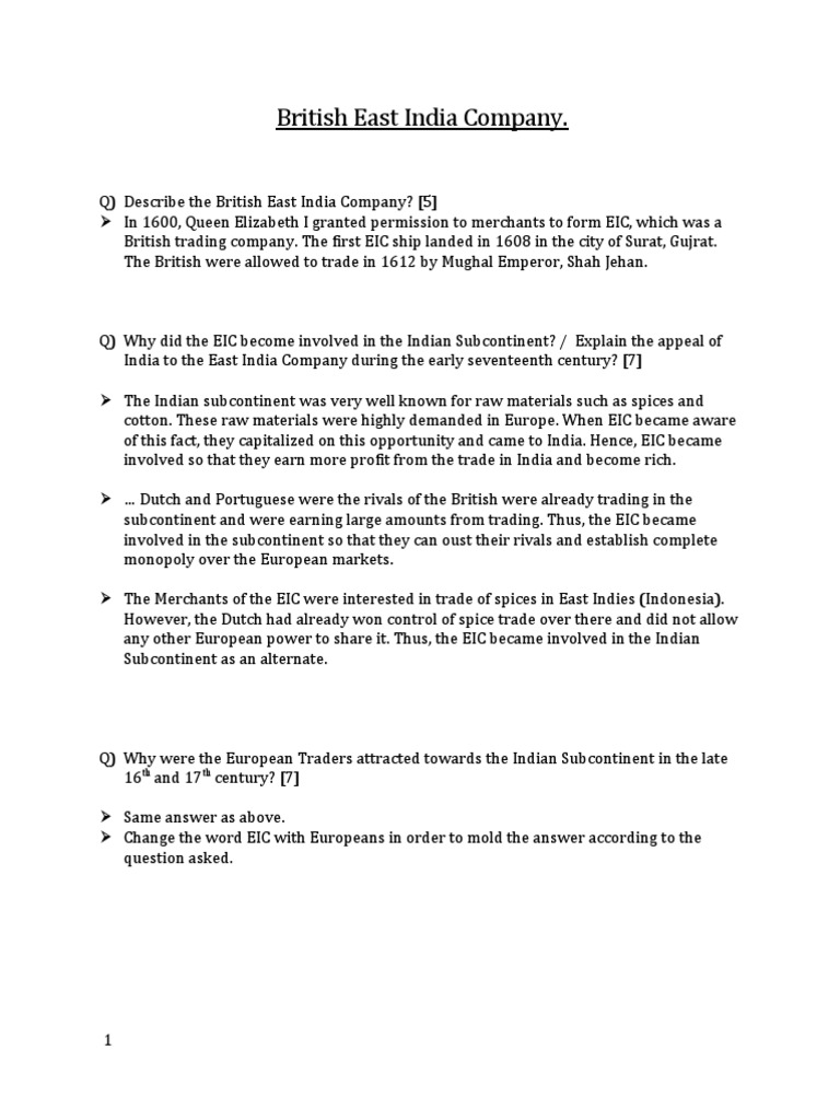 History Most Important Notes Ever | PDF | East India Company | British Raj